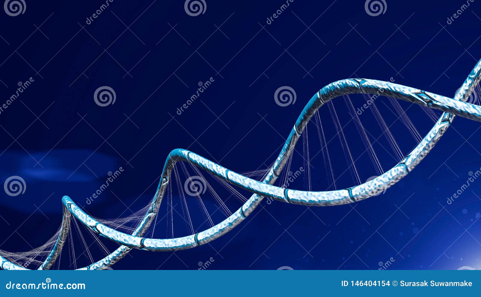 Dna Vector Blue Line Blue Background Stock Illustration - Illustration ...