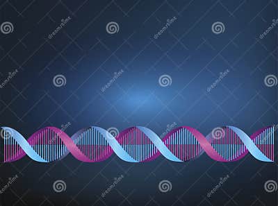 Dna Vector Blue Line Blue Background Stock Image - Image of atom ...