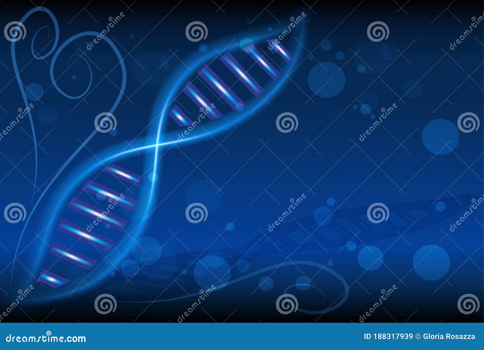DNA blue vector image stock vector. Illustration of chemistry - 188317939