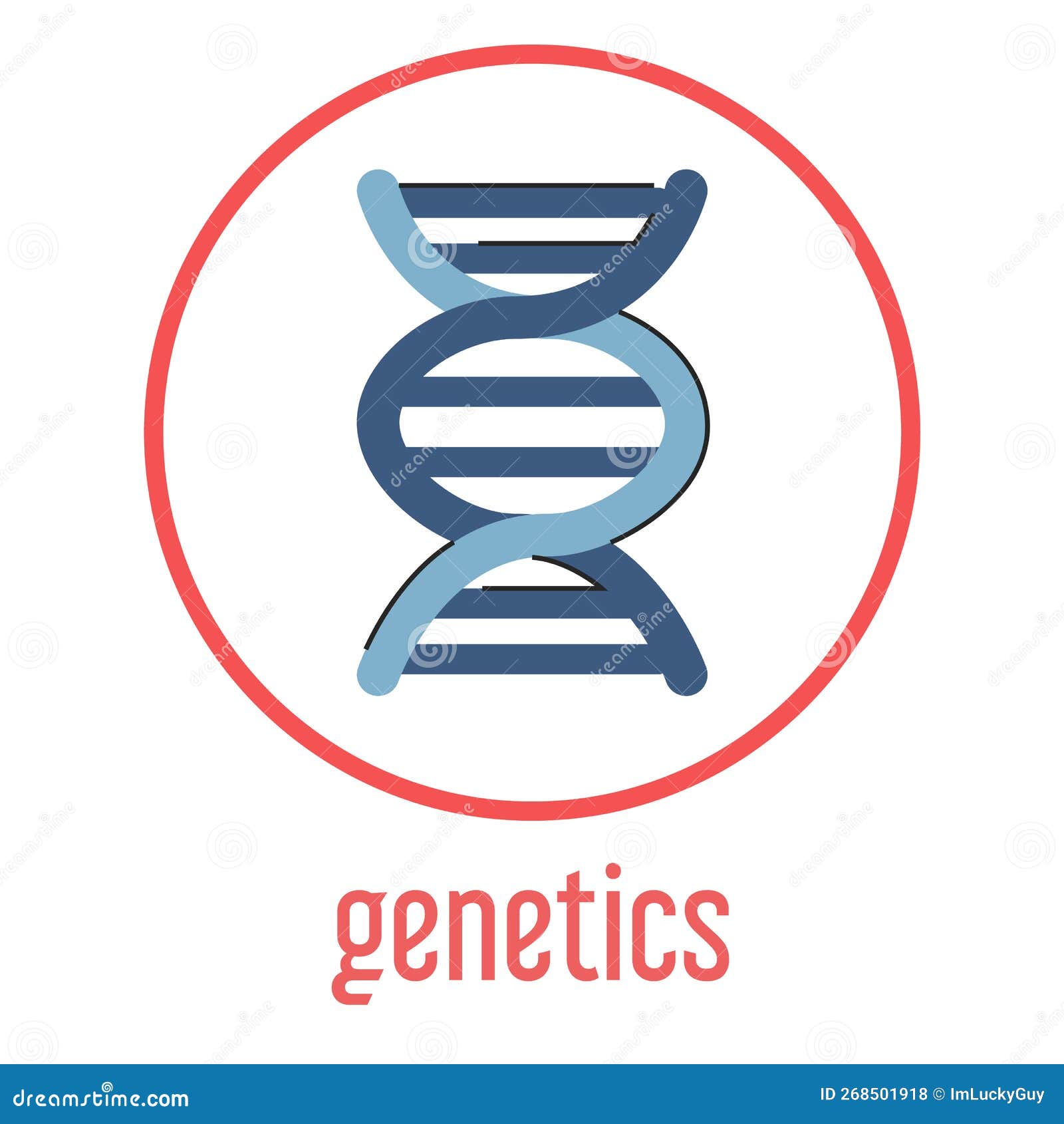 DNA Structure Vector Isolated. Genetics Diagnosis Concept Stock Vector ...