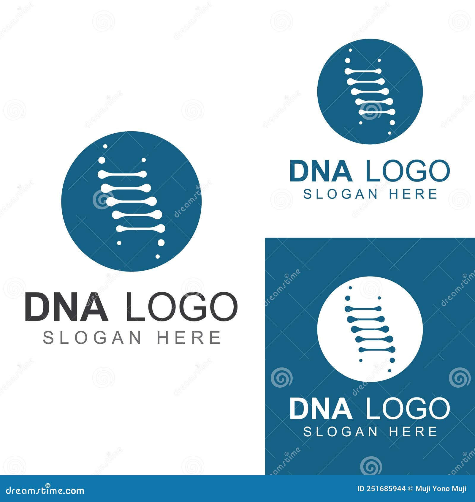 DNA Vector Logo. Modern Medical Logo, with Vector Illustration Template ...