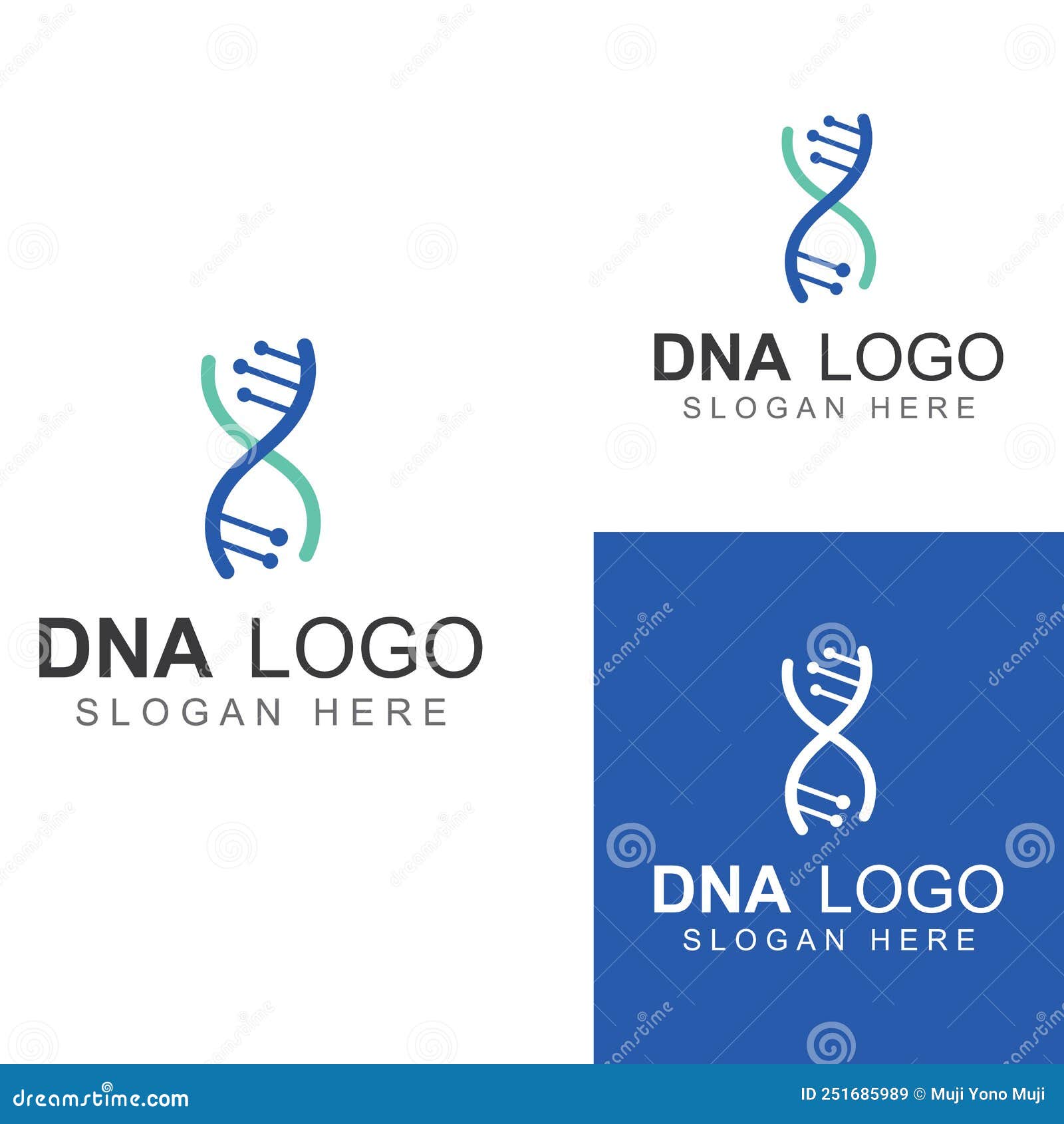 DNA Vector Logo. Modern Medical Logo, with Vector Illustration Template ...