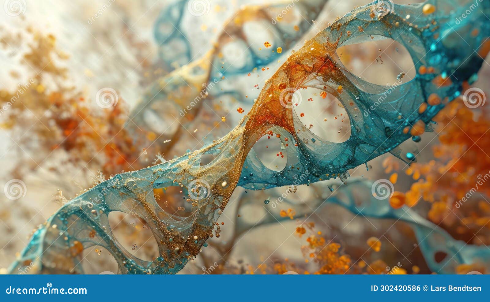 DNA Visualization: Scientific Art - AI Generated Stock Illustration ...