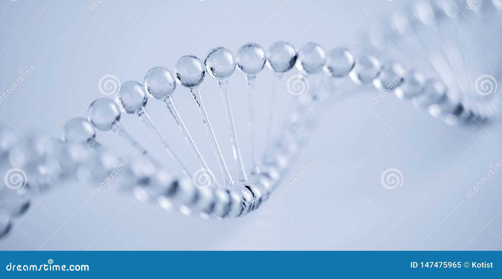 DNA Water Structure Model with Soft Focus Stock Illustration ...