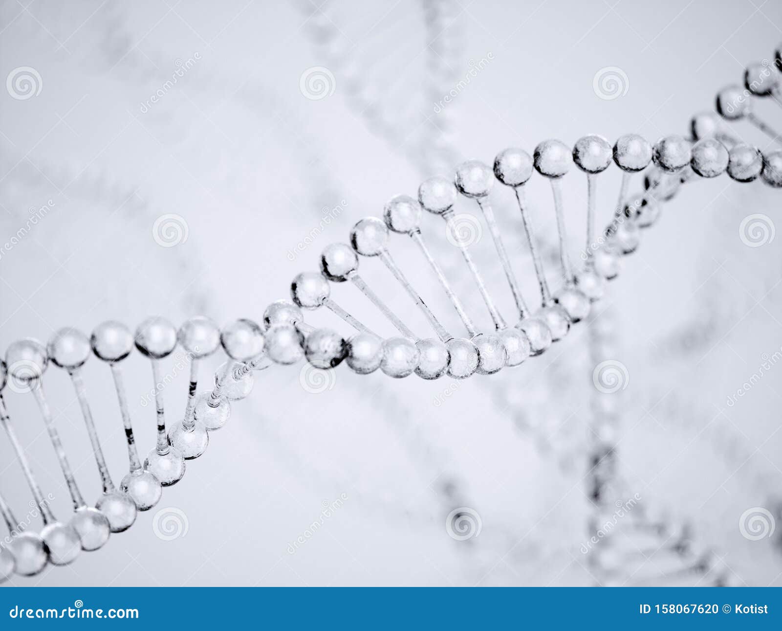 DNA Water Structure Model with Soft Focus Stock Illustration ...