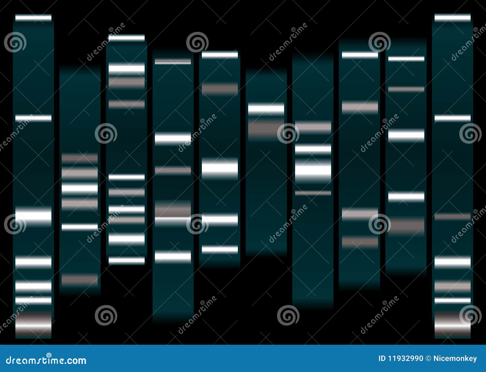 DNA Fingerprinting And Testing Conceptual Illustration. Cartoon Vector ...