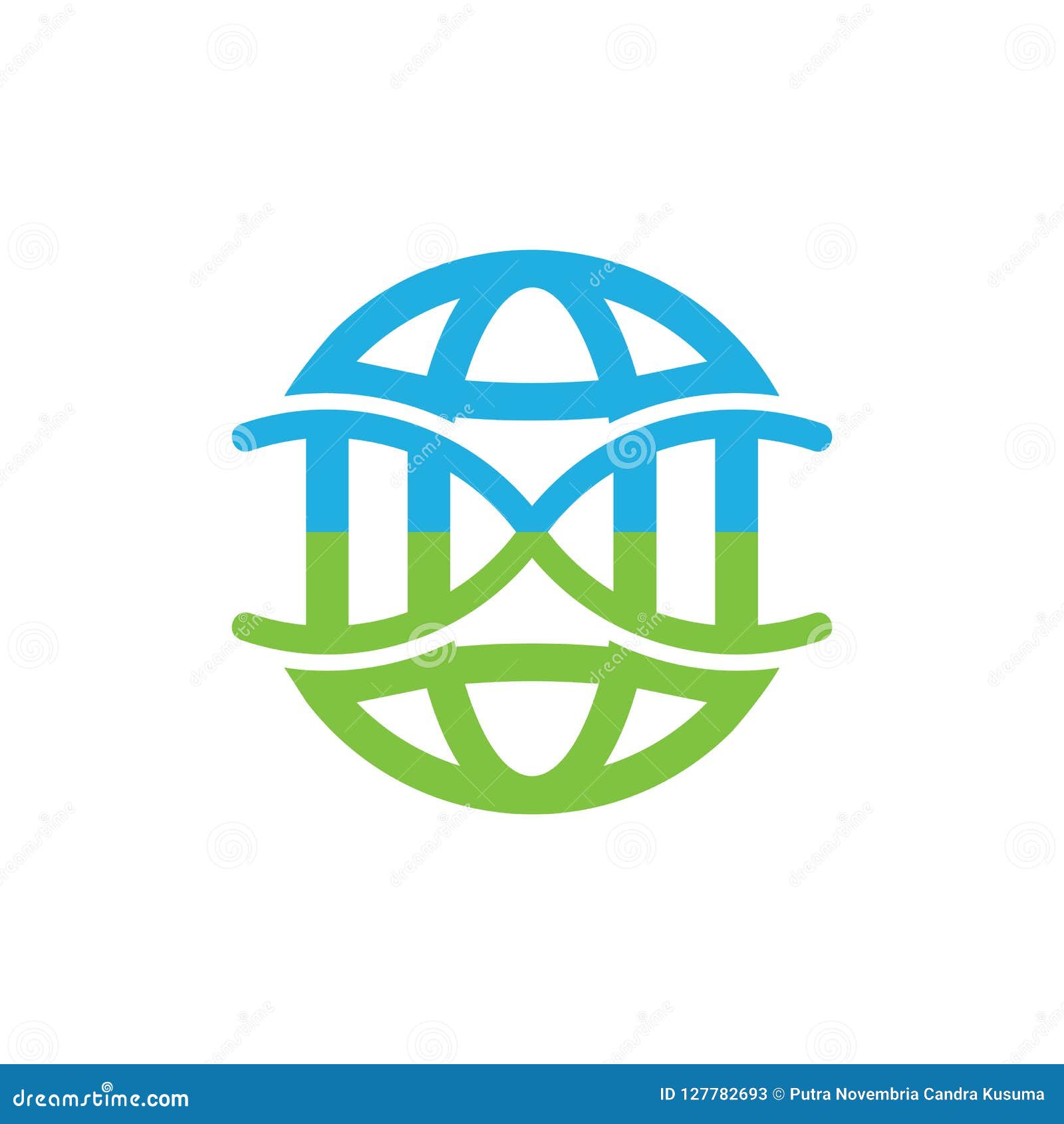 Dna World Logo Icon Design stock vector. Illustration of design - 127782693