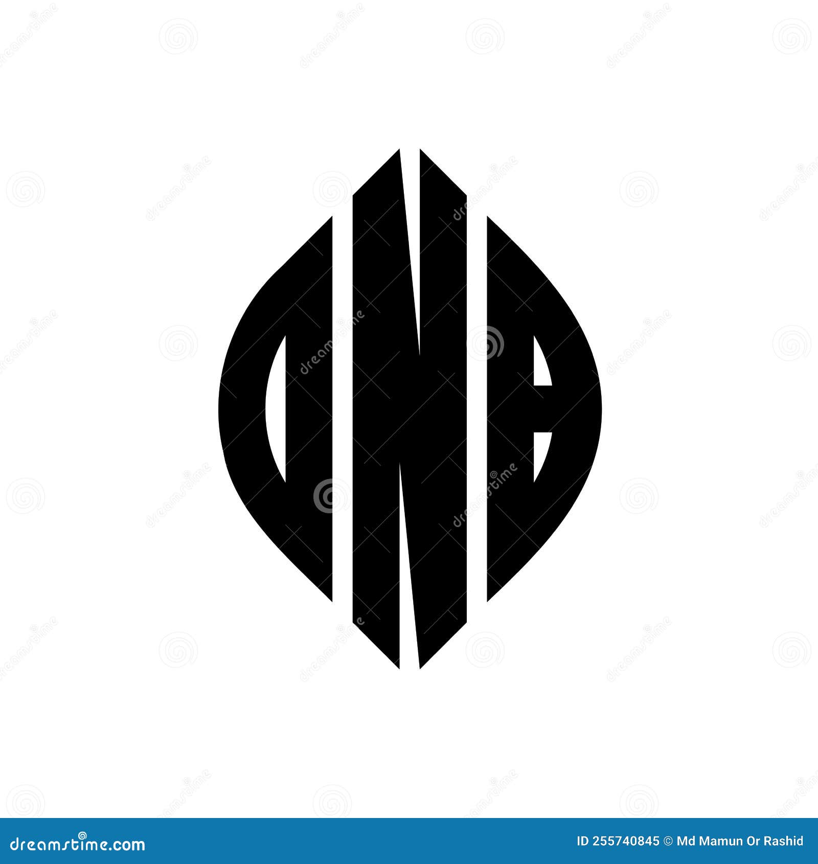 DNB Circle Letter Logo Design with Circle and Ellipse Shape. DNB ...