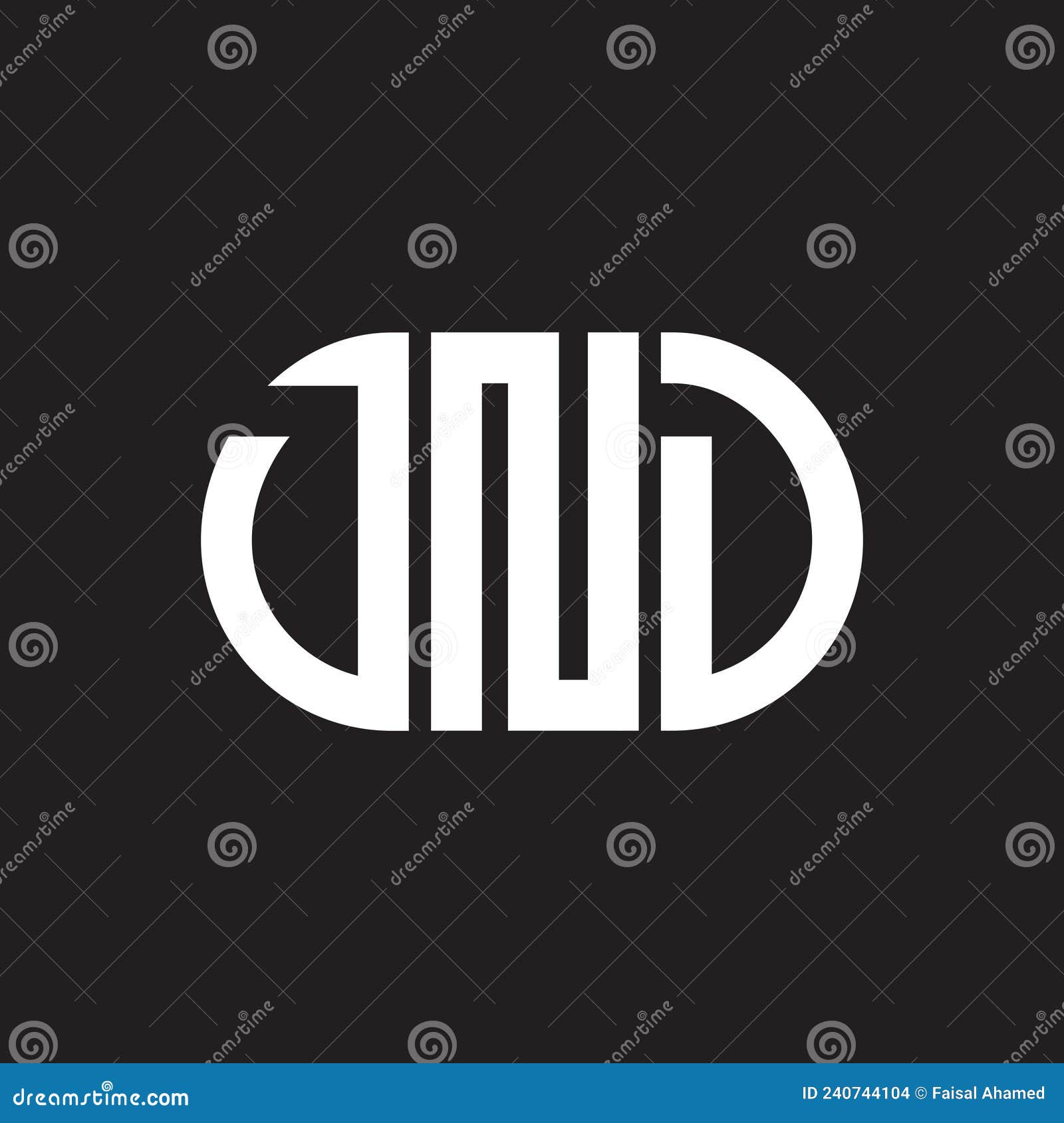DND Letter Logo Design on Black Background. DND Creative Initials ...