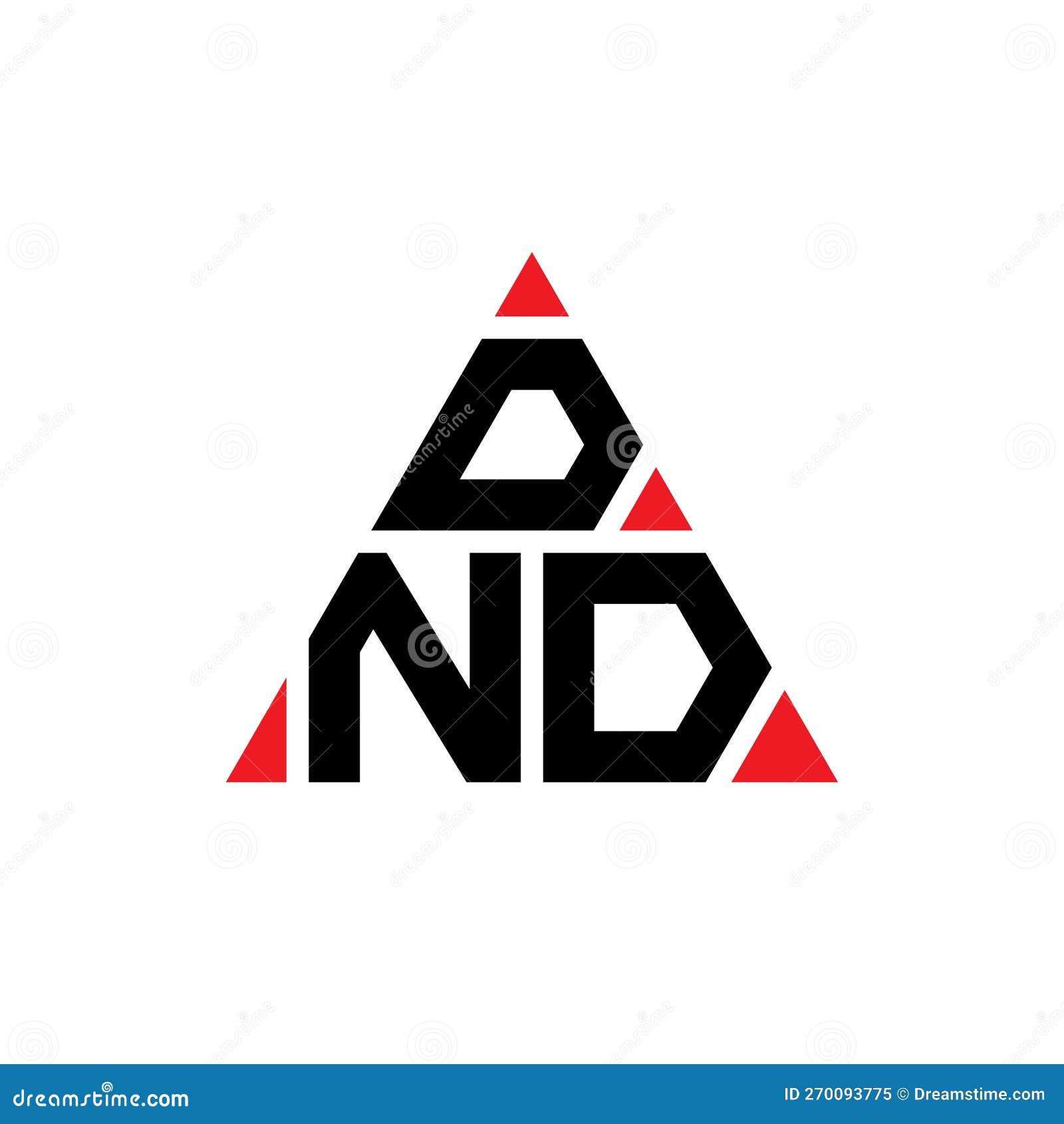 DND Triangle Letter Logo Design with Triangle Shape. DND Triangle Logo ...