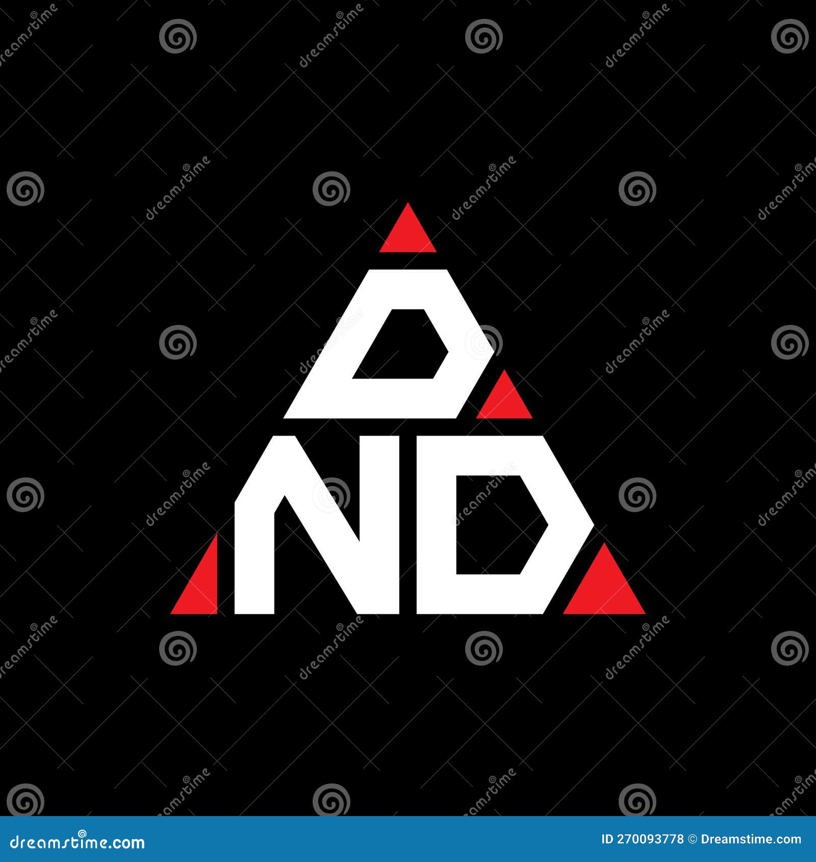 DND Triangle Letter Logo Design with Triangle Shape. DND Triangle Logo ...