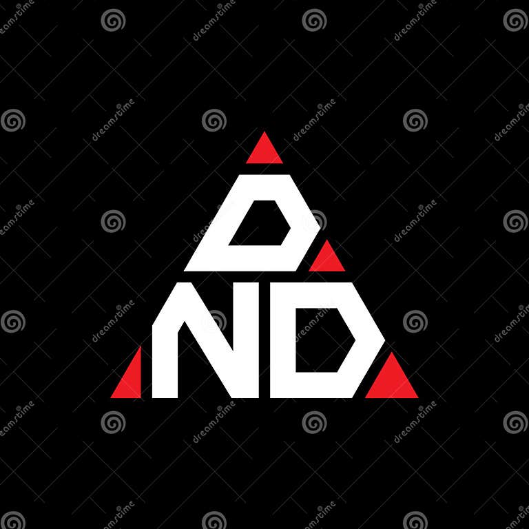 DND Triangle Letter Logo Design with Triangle Shape. DND Triangle Logo ...