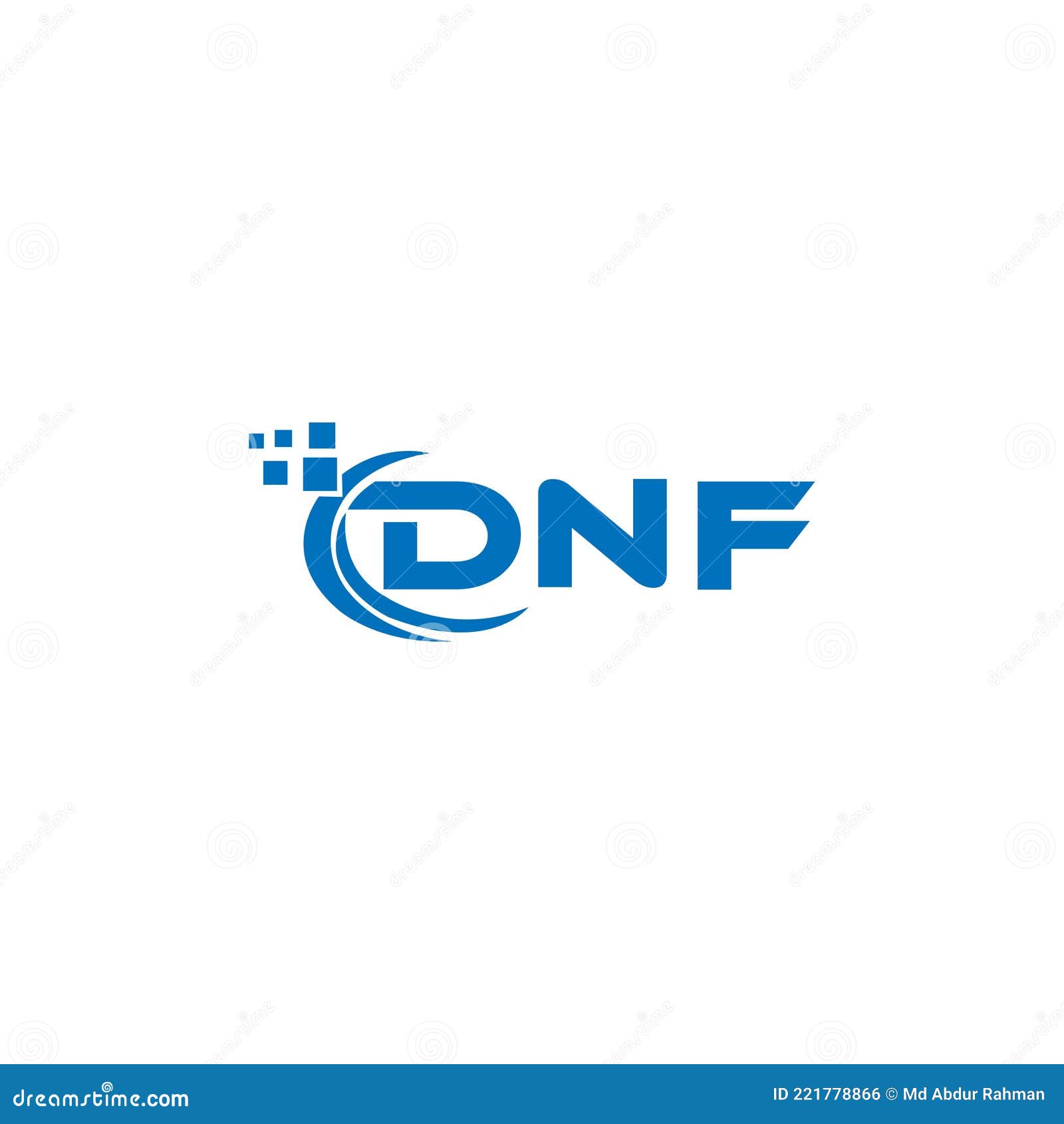 DNF Letter Logo Design on White Background. DNF Creative Initials ...