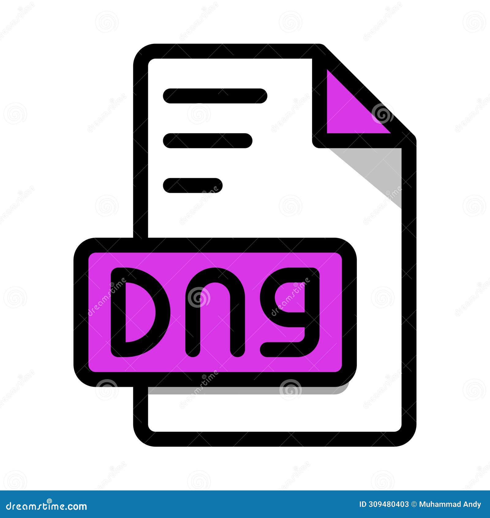 DNG File Format Icon. Type File Extension Symbol Icons Stock ...