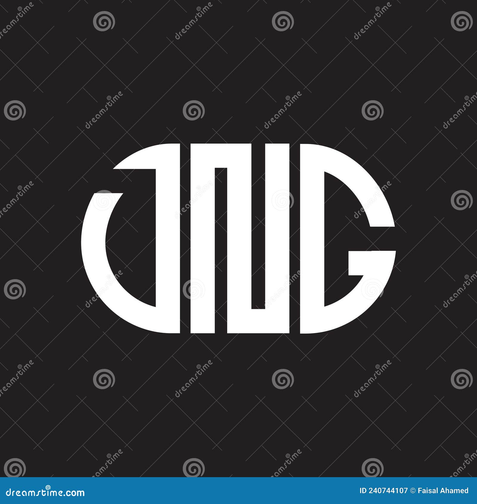 DNG Letter Logo Design on Black Background. DNG Creative Initials ...