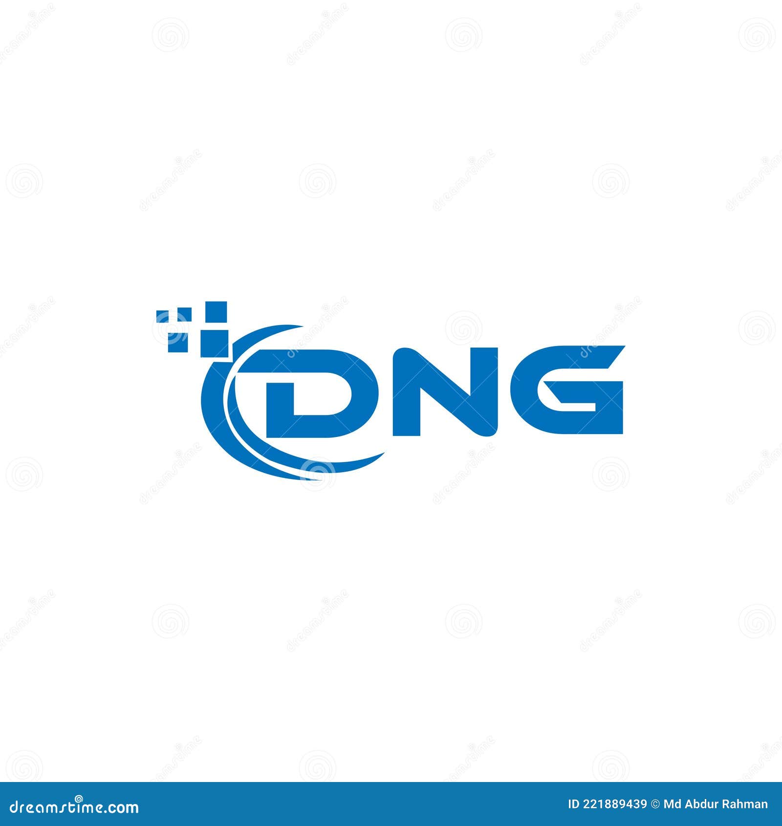 DNG Letter Logo Design on White Background. DNG Creative Initials ...