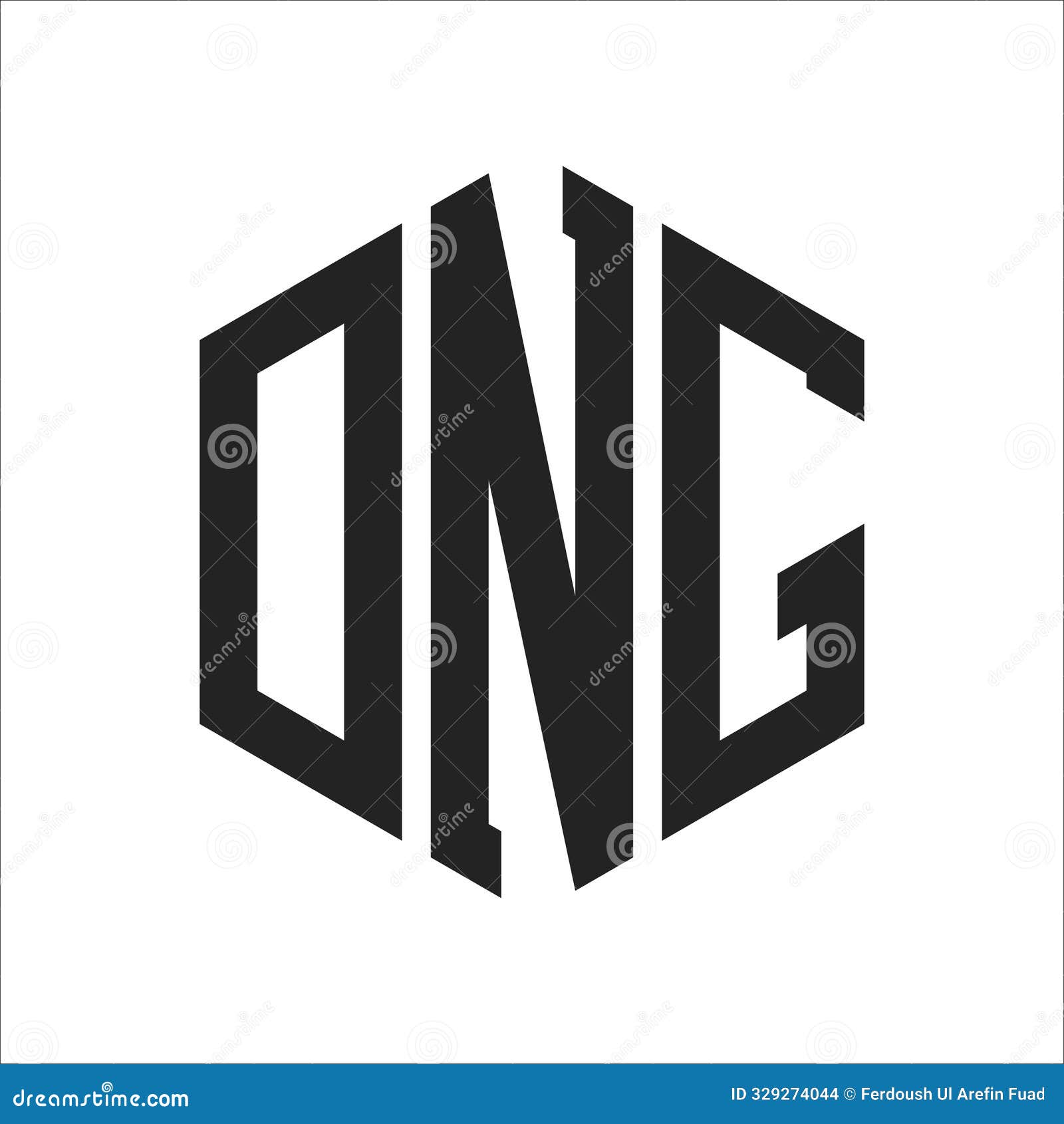 DNG Logo Design. Initial Letter DNG Monogram Logo Using Hexagon Shape ...