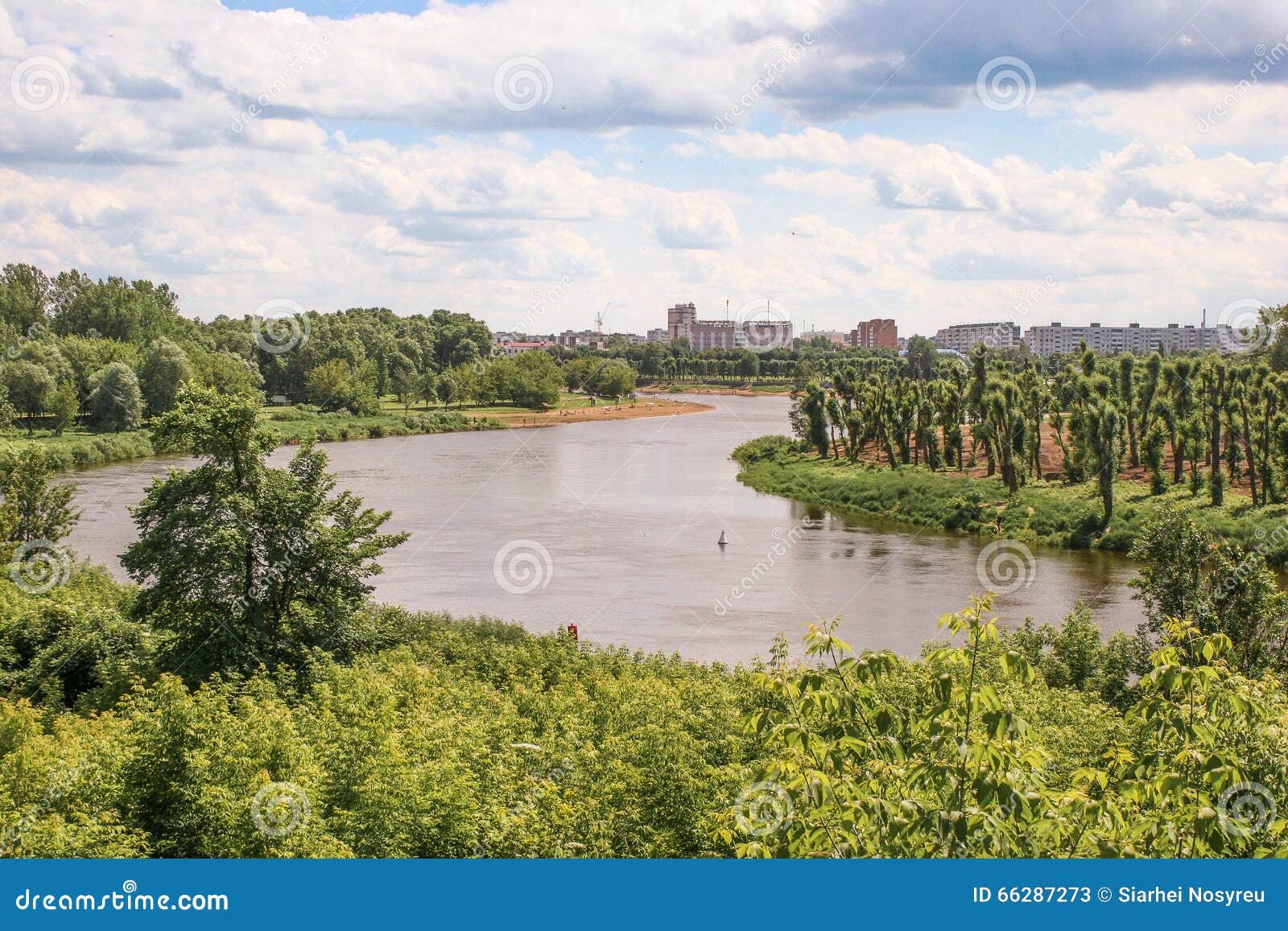 Dnieper River Flows through the City of Mogilev Stock Image - Image of ...