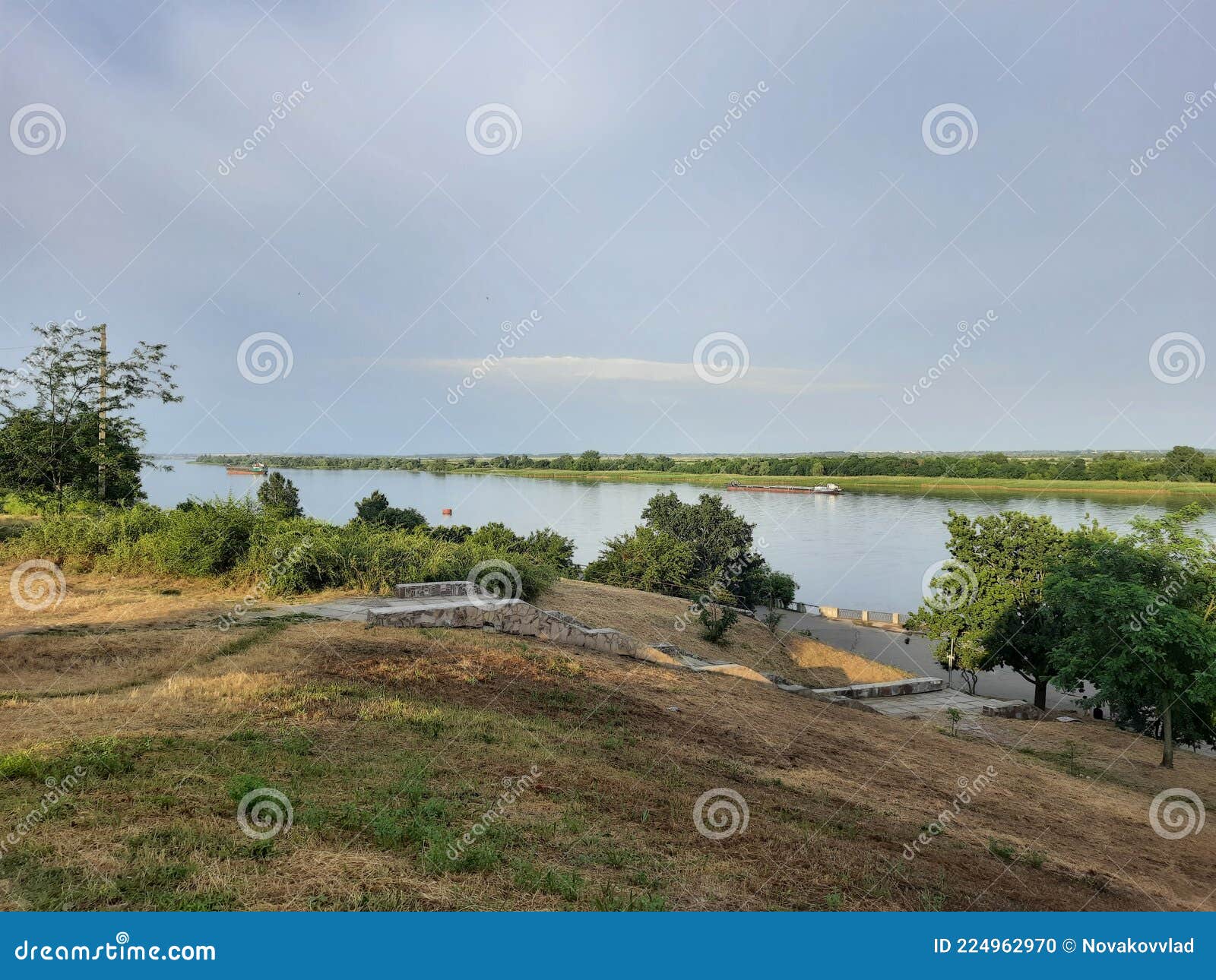 Dnieper river in Kherson stock photo. Image of coast - 224962970