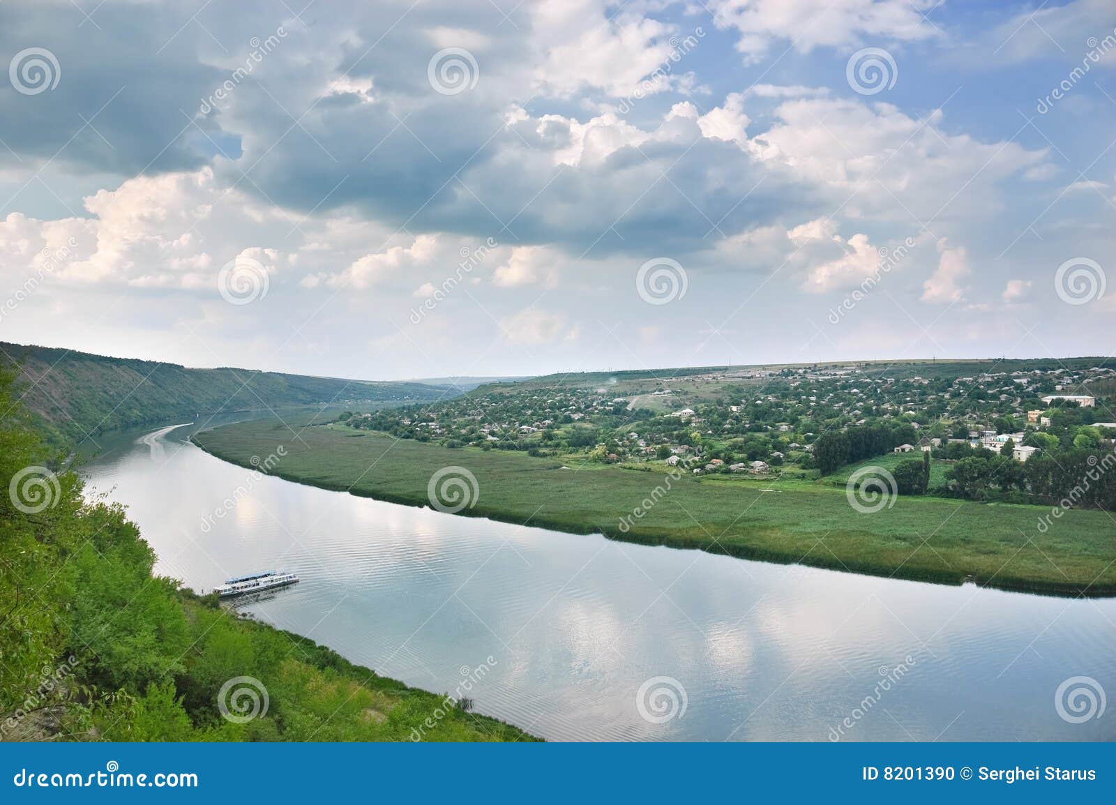 Dniester river, Moldova stock photo. Image of cutter, dniester - 8201390