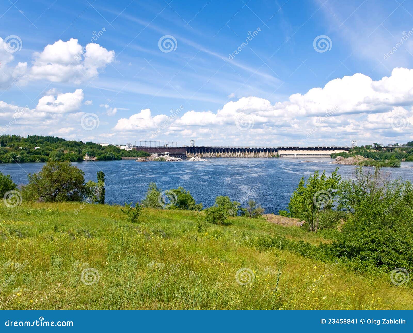 Dnipro water-power plant stock image. Image of dnipro - 23458841