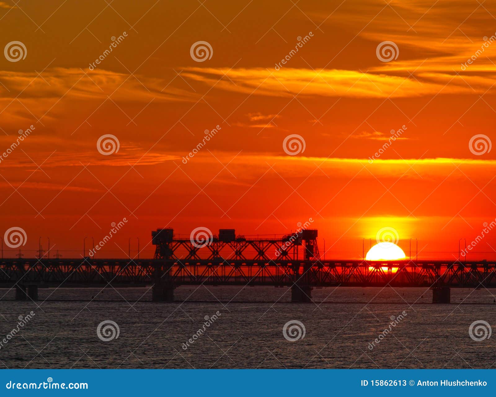 Dnipropetrovsk Sunset Over Bridge Stock Image - Image of dnipro ...