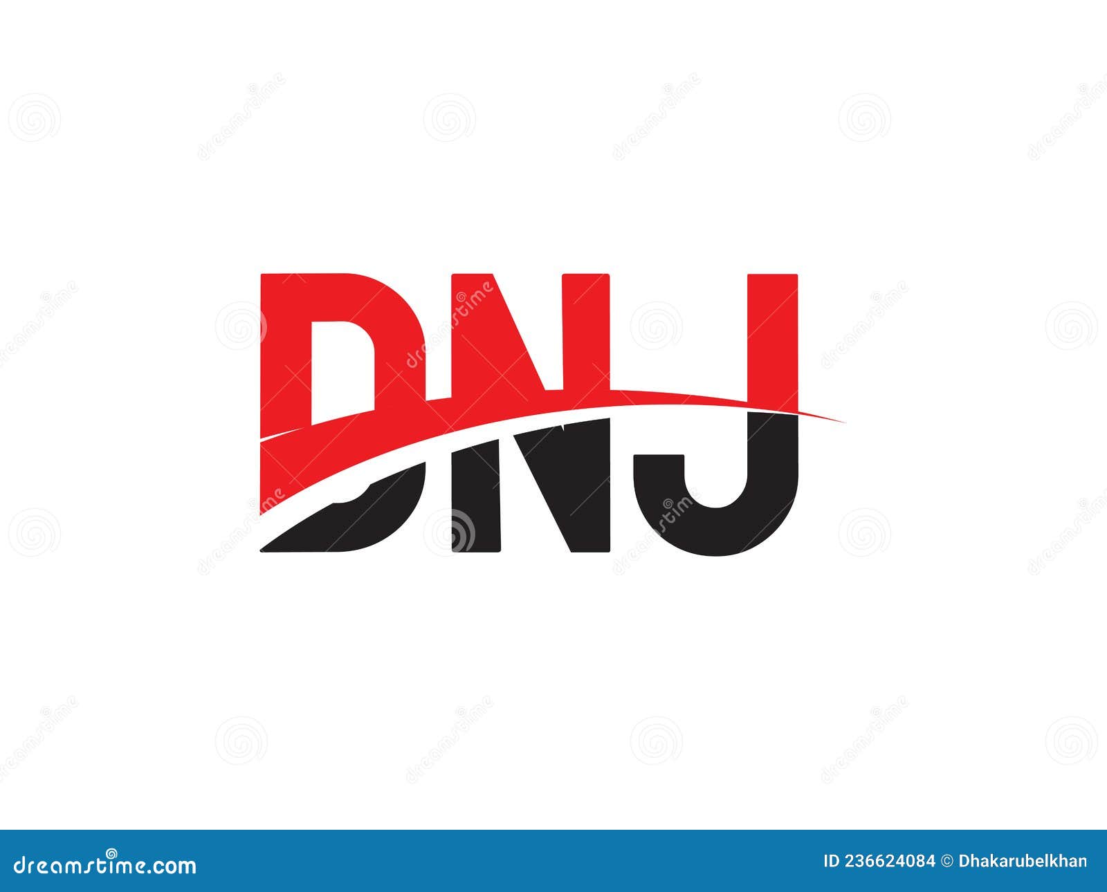 DNJ Letter Initial Logo Design Vector Illustration Stock Vector ...