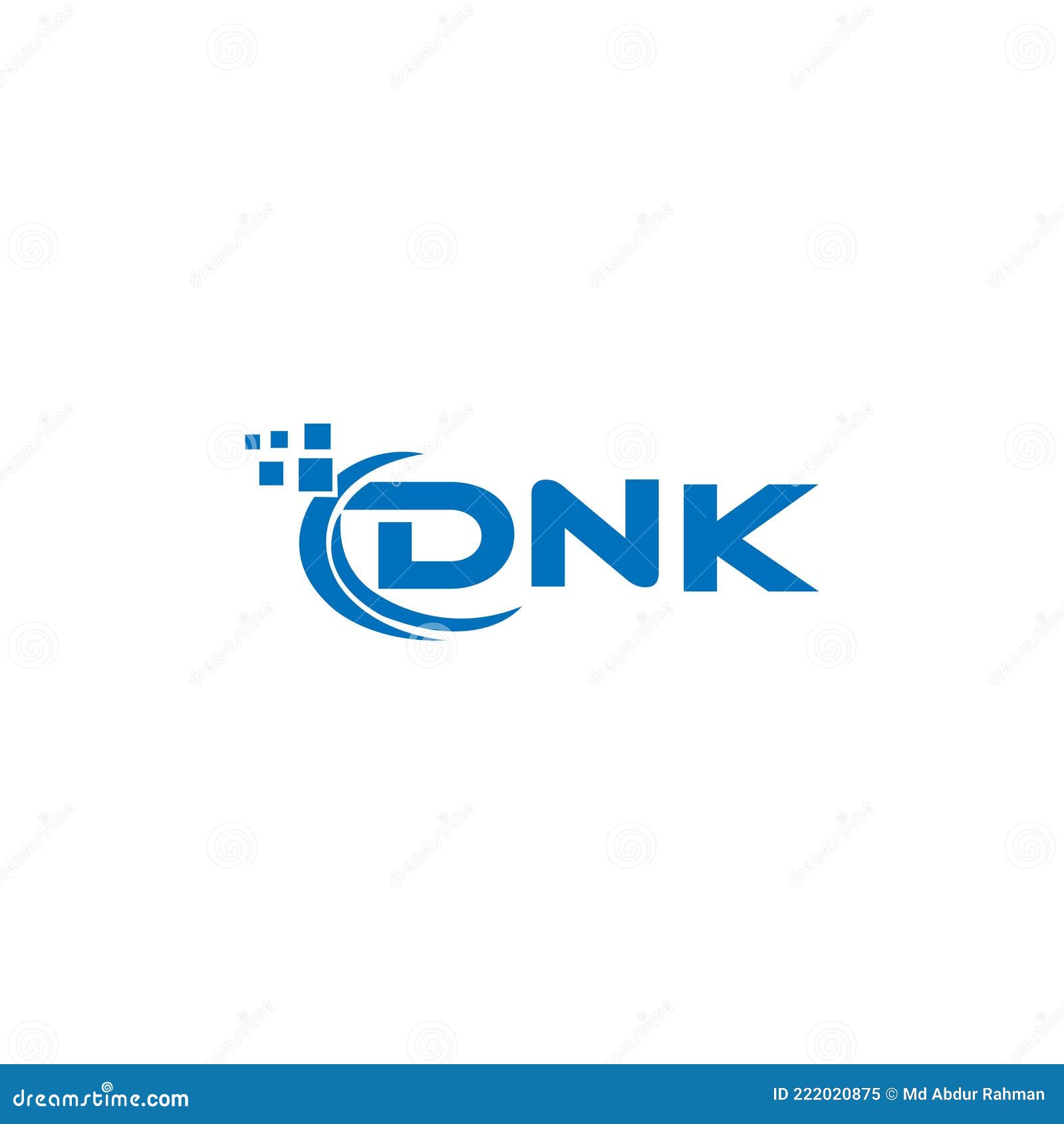 DNK Letter Logo Design on White Background. DNK Creative Initials ...
