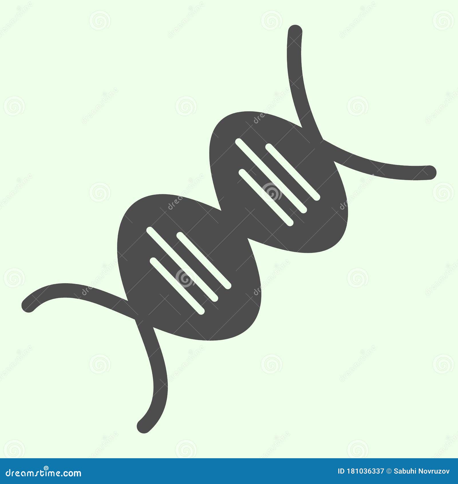 Dnk Molecule Solid Icon Scientific Structure Of A Dna Element Glyph