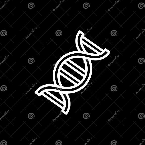 DNK Vector Icon. Flat Design on Black Background Stock Vector ...