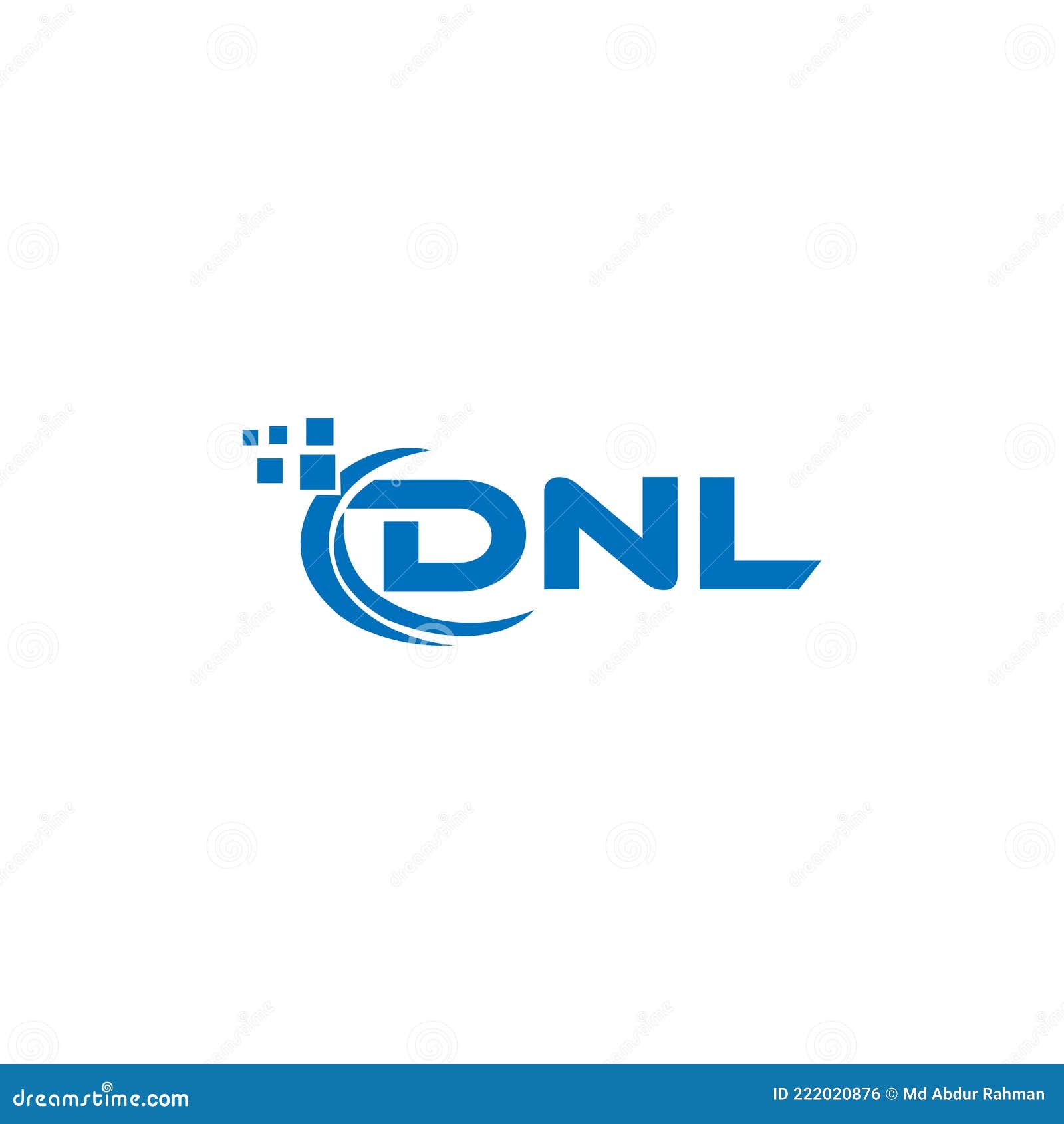 DNL Letter Logo Design on White Background. DNL Creative Initials ...