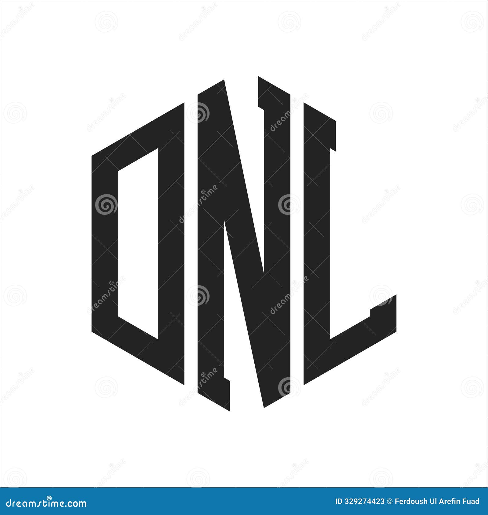 DNL Logo Design. Initial Letter DNL Monogram Logo Using Hexagon Shape ...