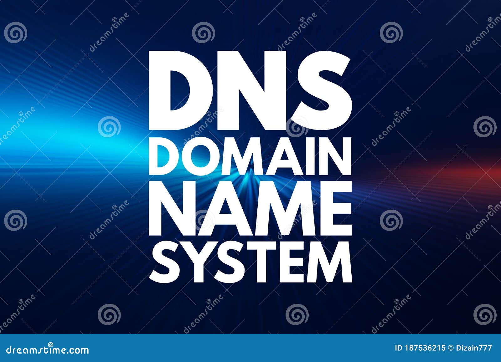 DNS - Domain Name System Acronym, Technology Concept Background Royalty ...