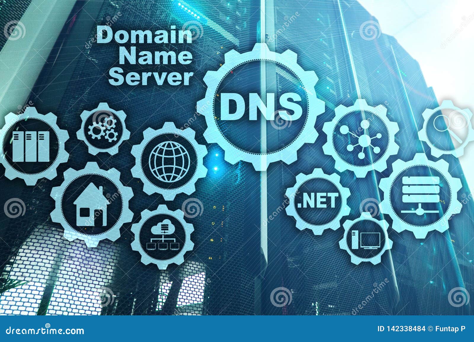 DNS. Domain Name System. Network Web Communication Stock Photo - Image ...