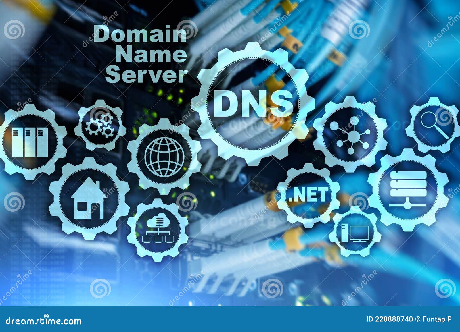 DNS. Domain Name System. Network Web Communication Stock Photo - Image ...