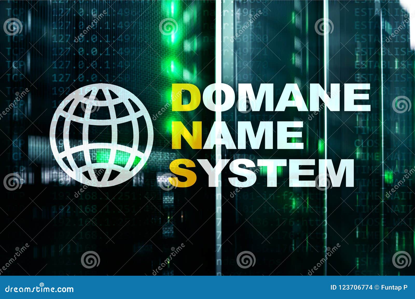 Dns - Domain Name System, Server And Protocol. Internet And Digital ...