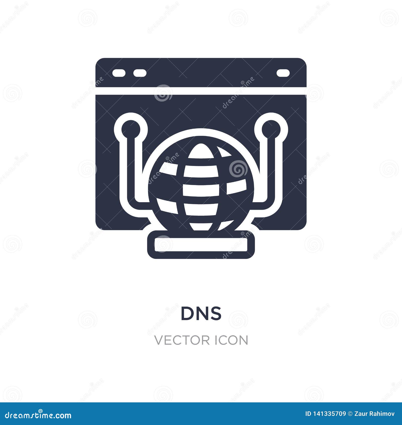 Dns Icon on White Background. Simple Element Illustration from Web ...