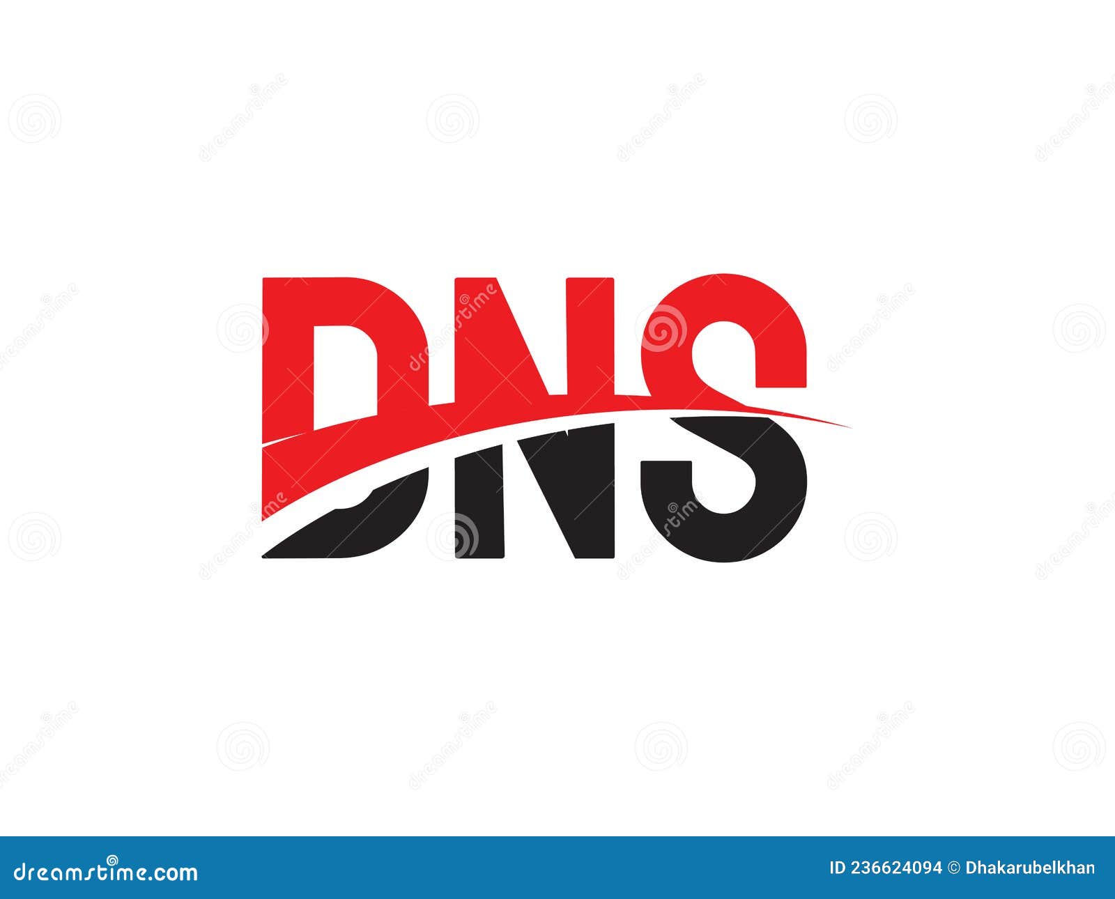DNS Letter Initial Logo Design Vector Illustration Stock Vector ...