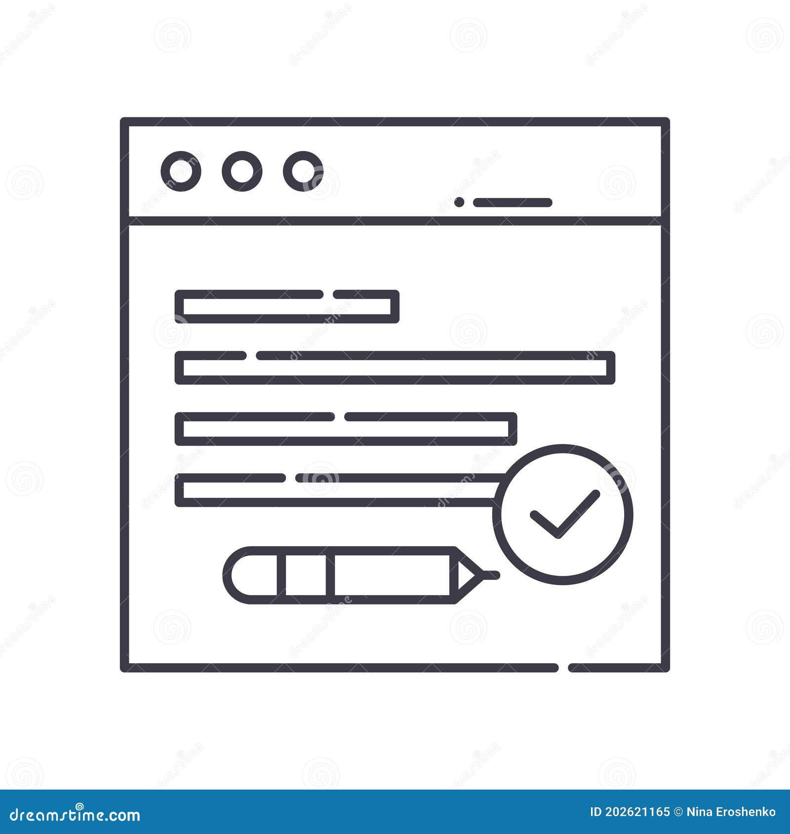 Dns Management Icon, Linear Isolated Illustration, Thin Line Vector ...