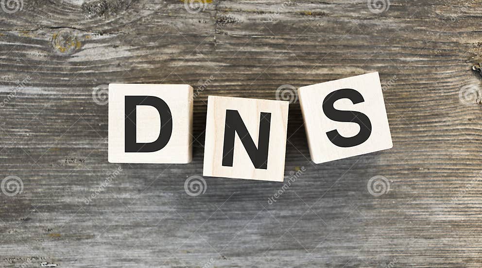 DNS Text on Cubes Domain Name Stock Photo - Image of name, wood: 208972978