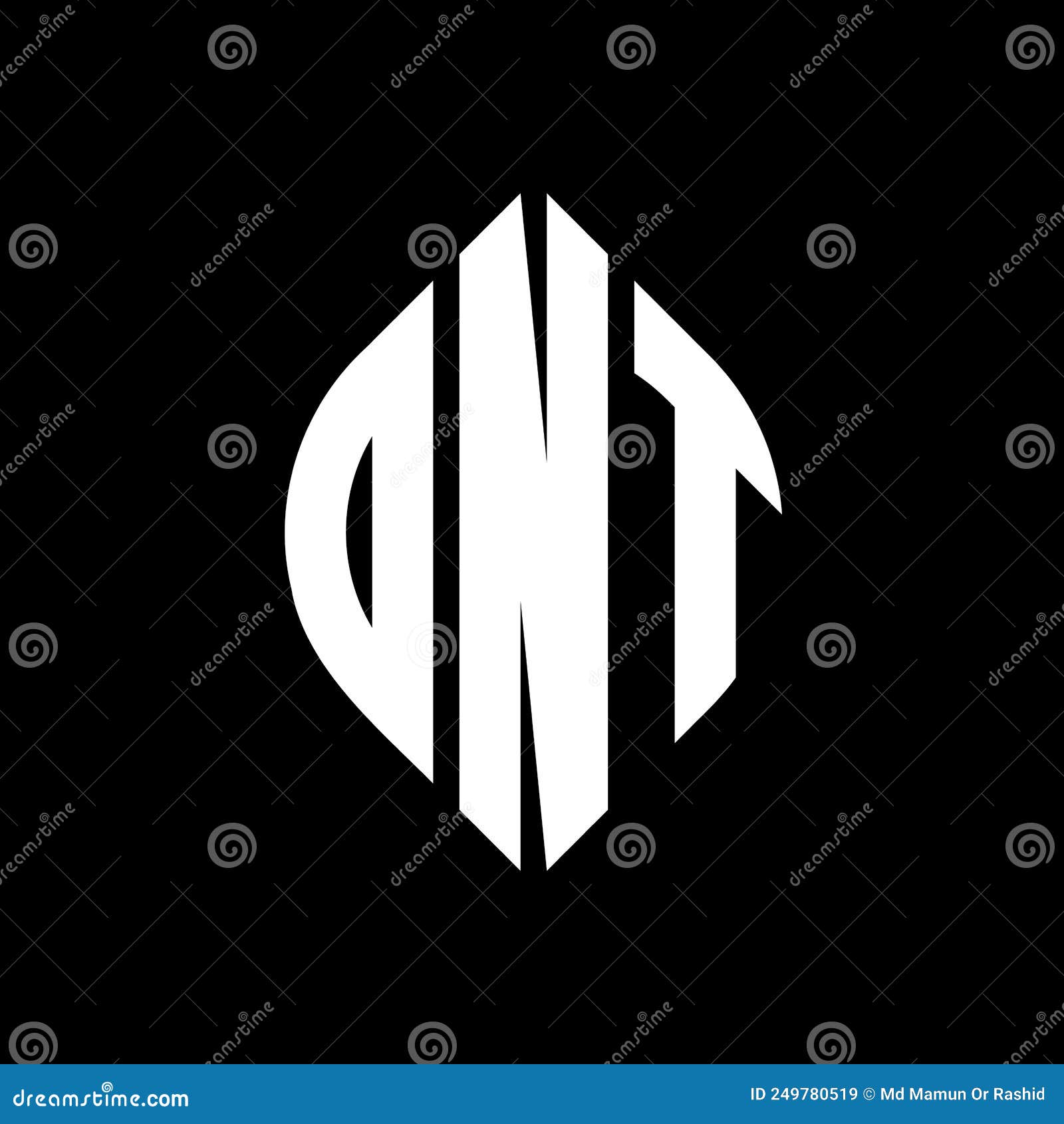 DNT Circle Letter Logo Design with Circle and Ellipse Shape. DNT ...