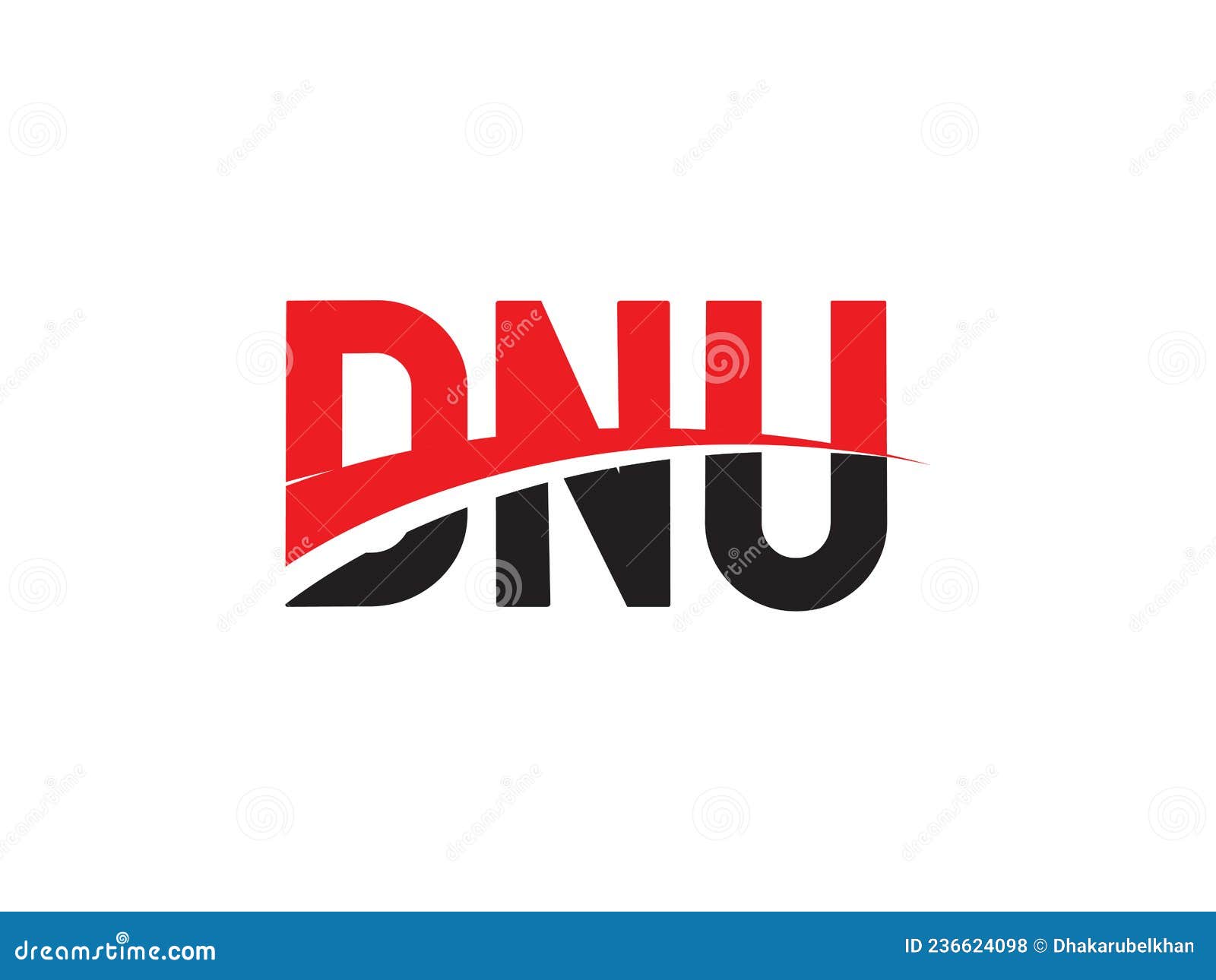 DNU Letter Initial Logo Design Vector Illustration Stock Vector ...