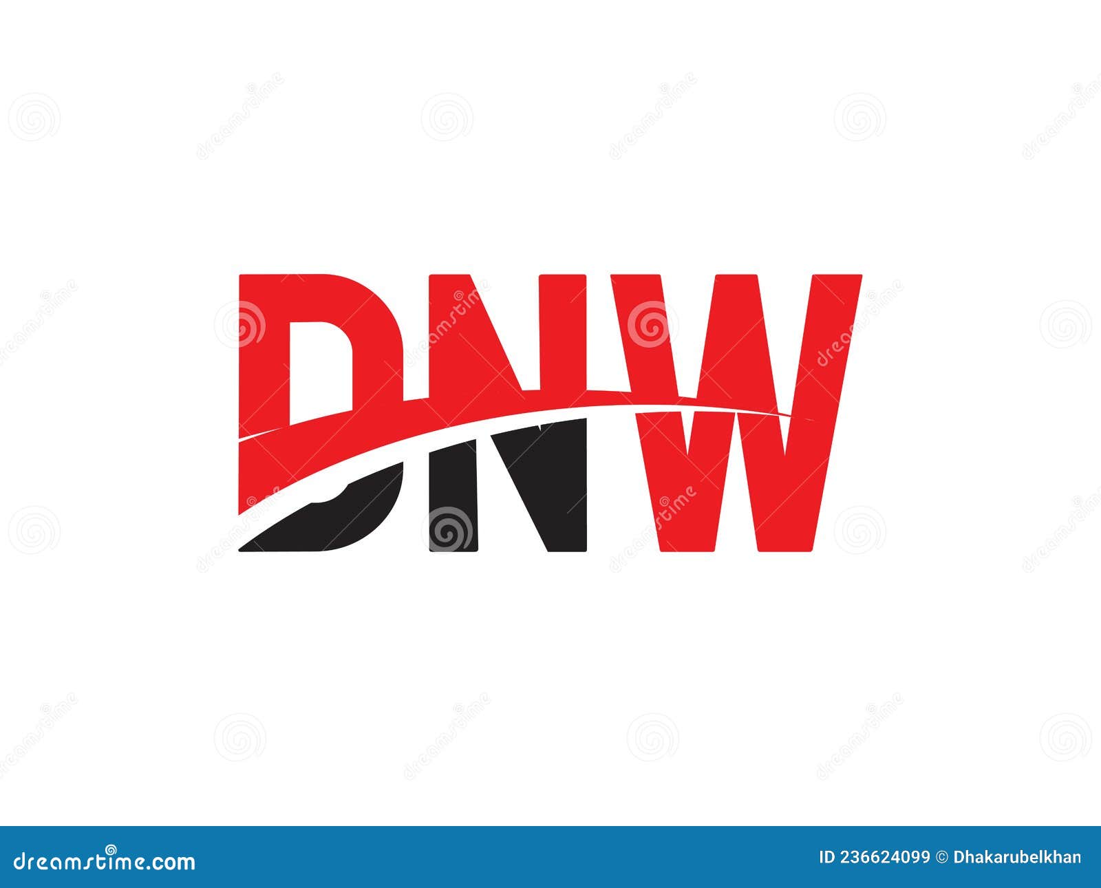 DNW Letter Initial Logo Design Vector Illustration Stock Vector ...