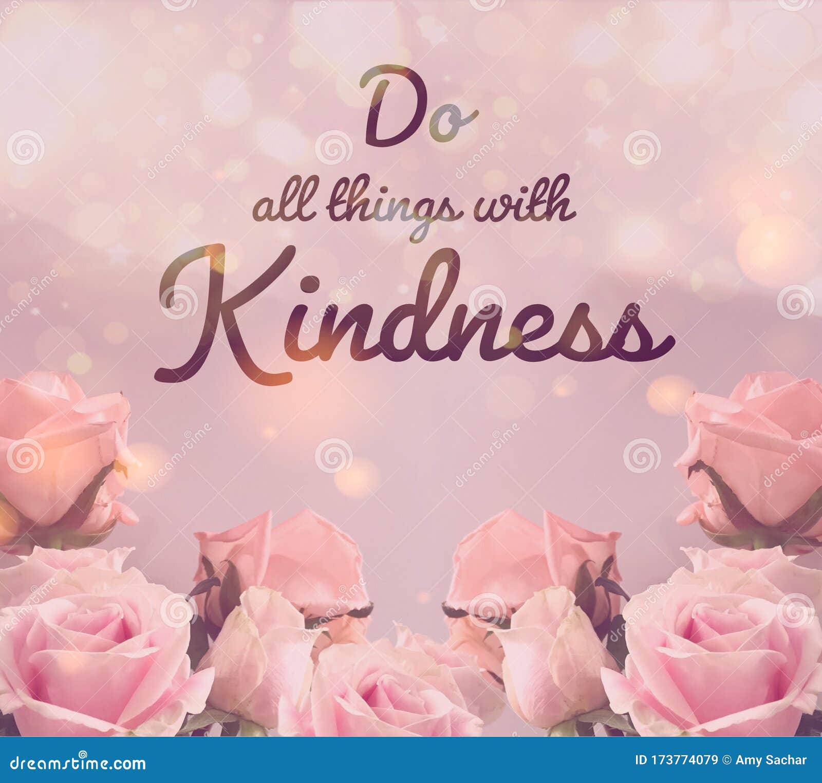 Kindness Word On Blue Wood With Flower Royalty-Free Stock Photography ...