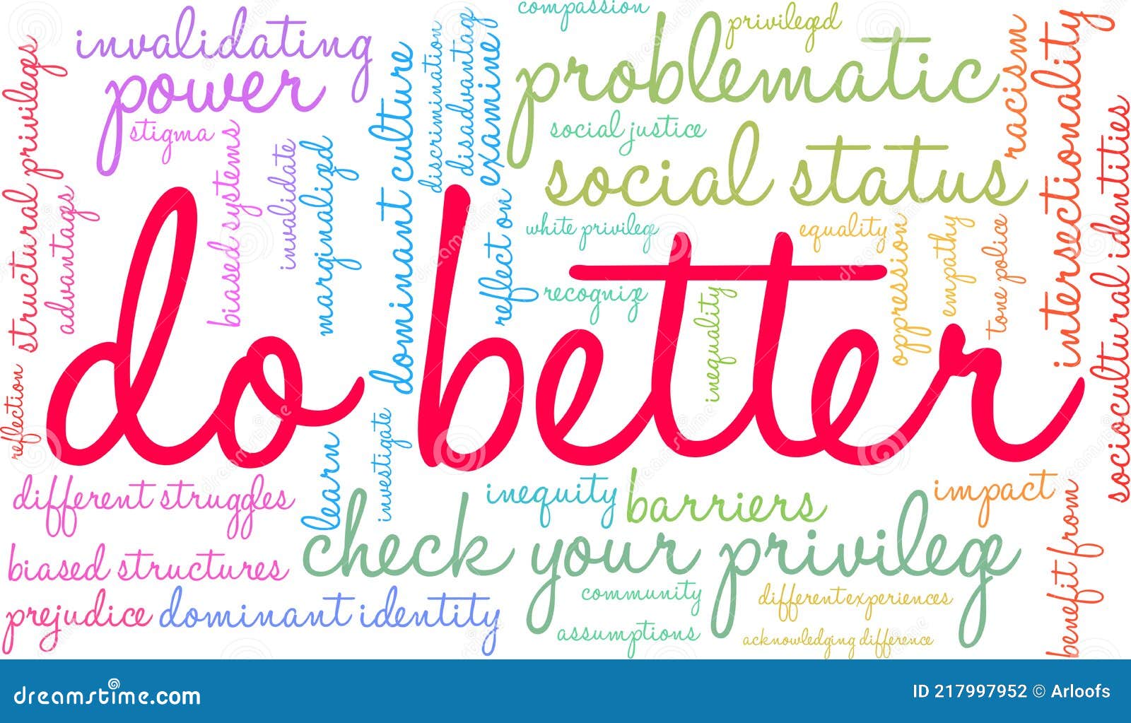 Do Better Word Cloud stock vector. Illustration of intersectionality ...