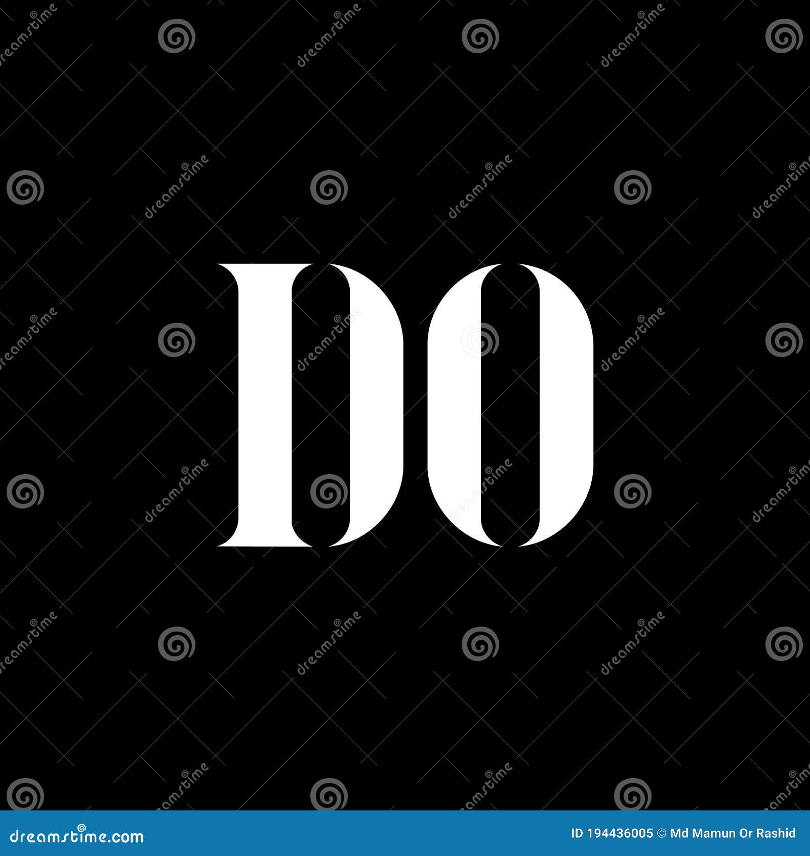 DO D O Letter Logo Design. Initial Letter DO Uppercase Monogram Logo ...