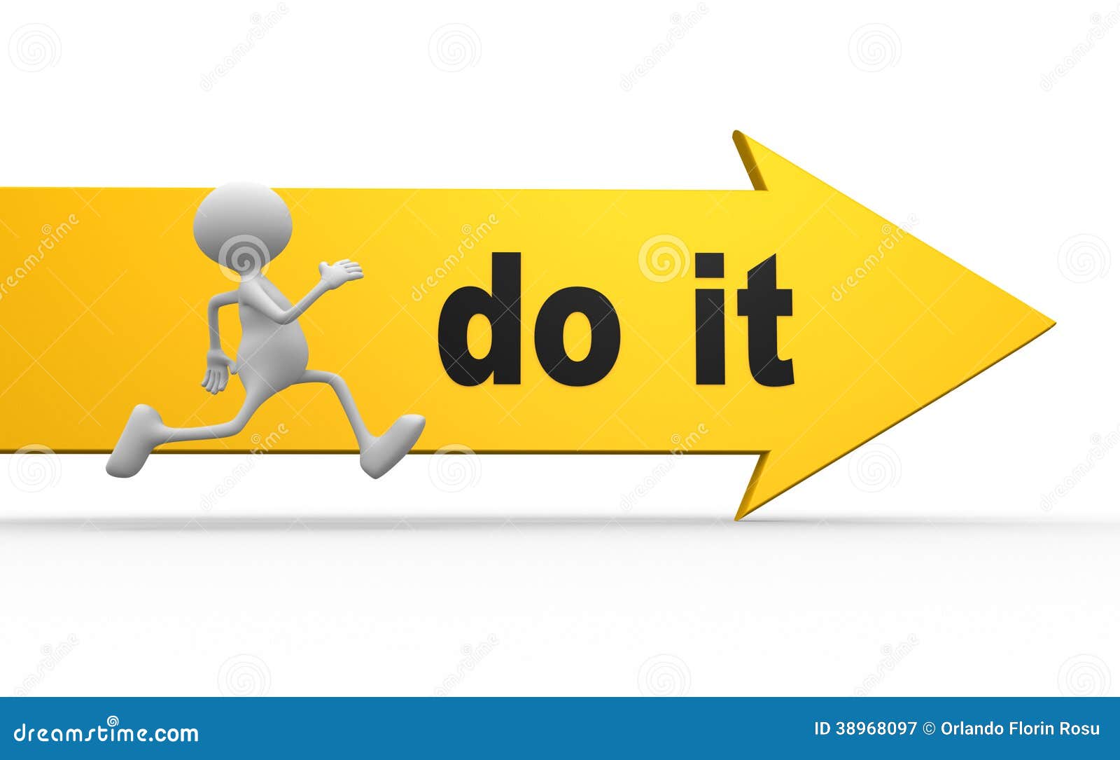Do it! stock illustration. Illustration of cute, aspiration - 38968097
