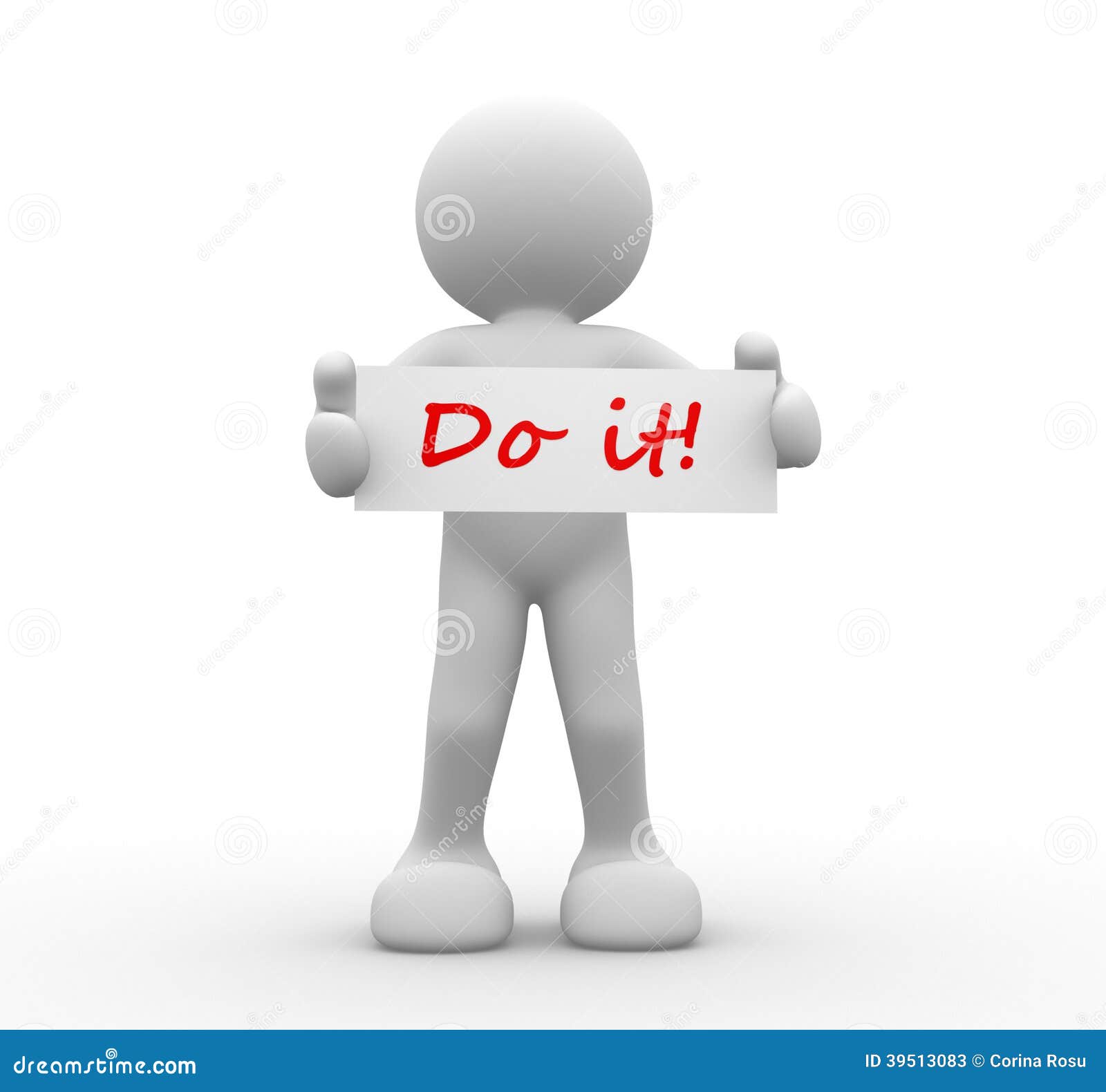 Do it! stock illustration. Illustration of character - 39513083