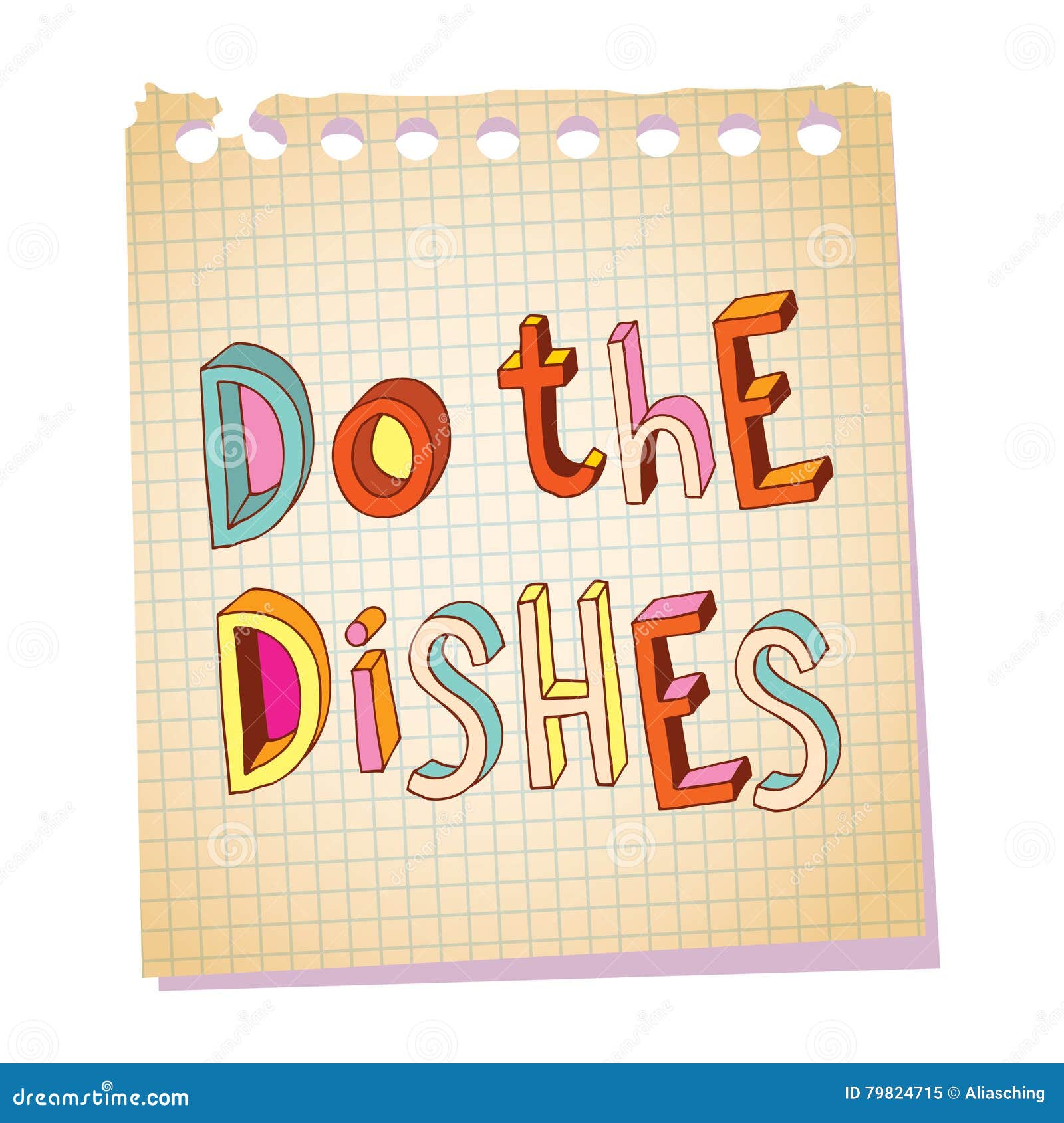 Do the Dishes Unique Lettering Decorative Text Stock Vector ...