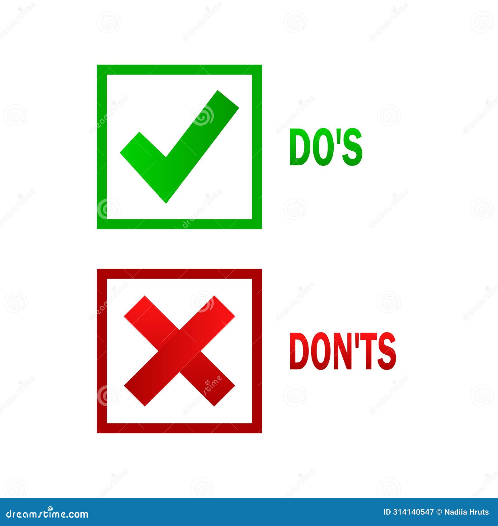 Do and Don T. Vector Illustration Stock Vector - Illustration of choice ...